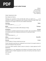 Appointment Order Format | PDF