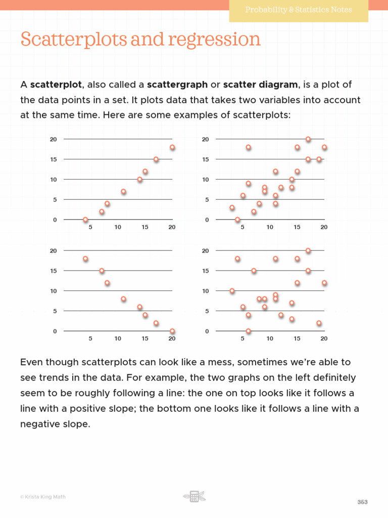 Scatterplots and Regression | PDF | Linear Regression | Scatter Plot