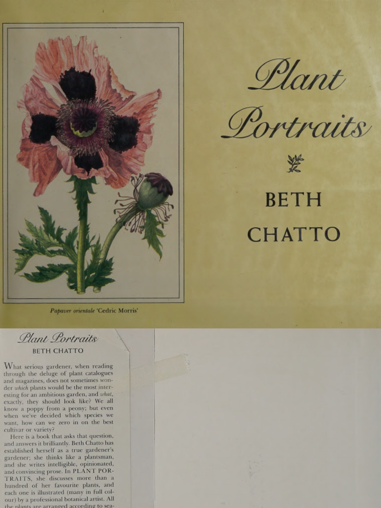 Plant Portraits - Beth Chatto - 1986 - Godine Publisher, David R ...