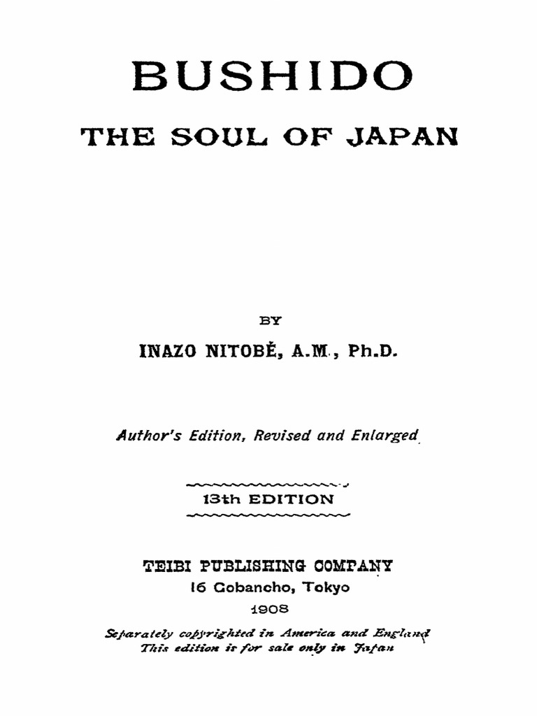 Inazō Nitobe - Bushido The Soul of Japan 13th Edition-Andesite Press ...