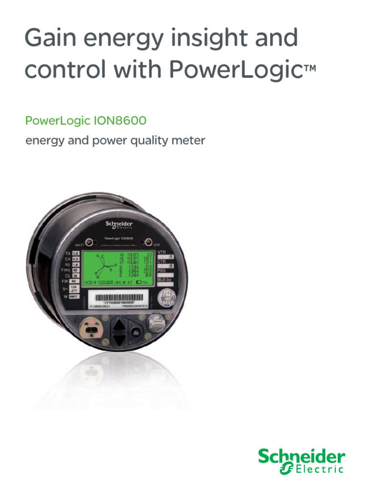 PowerLogic ION 8600 Gain Energy | PDF | Alternating Current ...