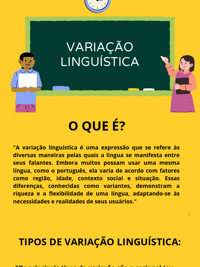Variação Linguística - 20241031 - 192323 - 0000 | PDF | Comunicação ...