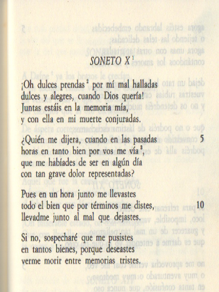 Garcilaso - Soneto X | PDF