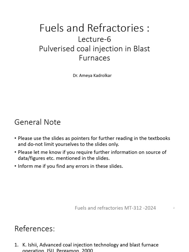 Pulverised Coal Injection in Blast Furnaces | PDF | Coal | Fuels