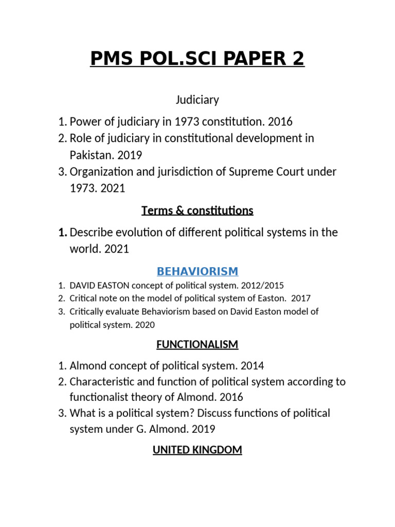 PMS POL sci 2 | PDF | Politics Of Turkey | Constitution