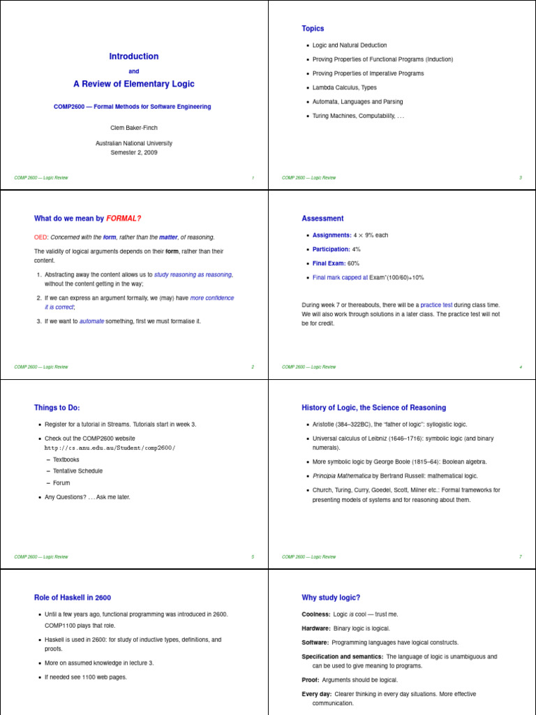 Formal Methods | PDF | Logic | Mathematical Logic