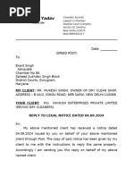 Reply To Legal Notice Format | PDF