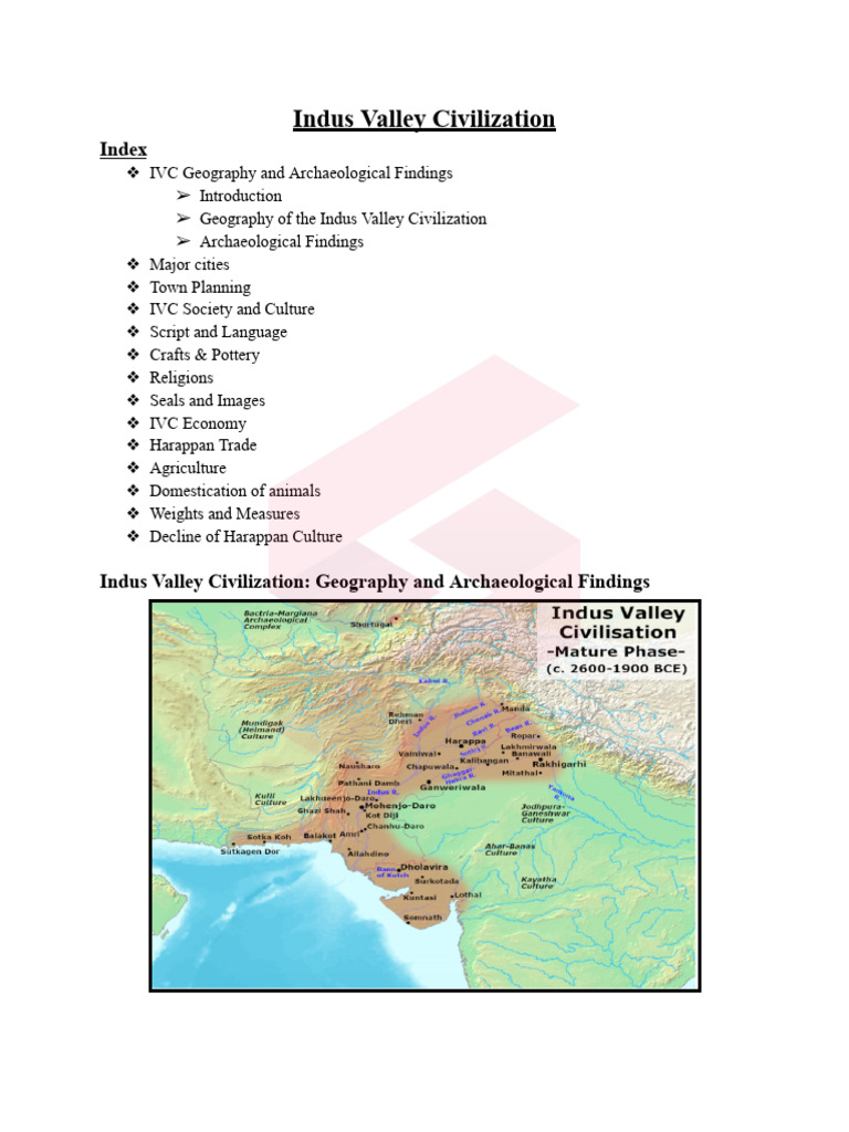 Indus Valley Civilization: Geography & Agriculture | PDF | Agriculture