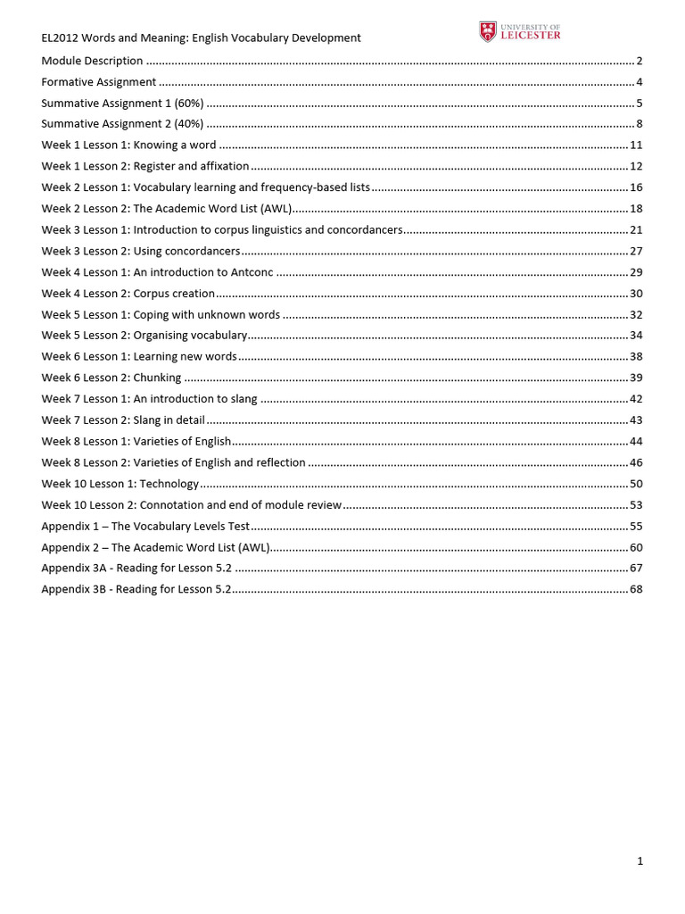 EL2012 Lesson Materials 24-25 - STUDENT | PDF | Vocabulary | English ...