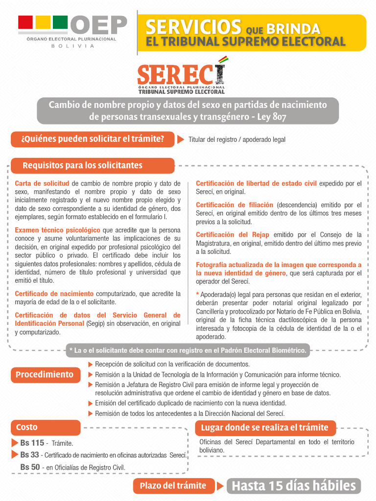 Cambio Nombre Propio Sexo Partida Nac Trans | PDF | Documento de identidad
