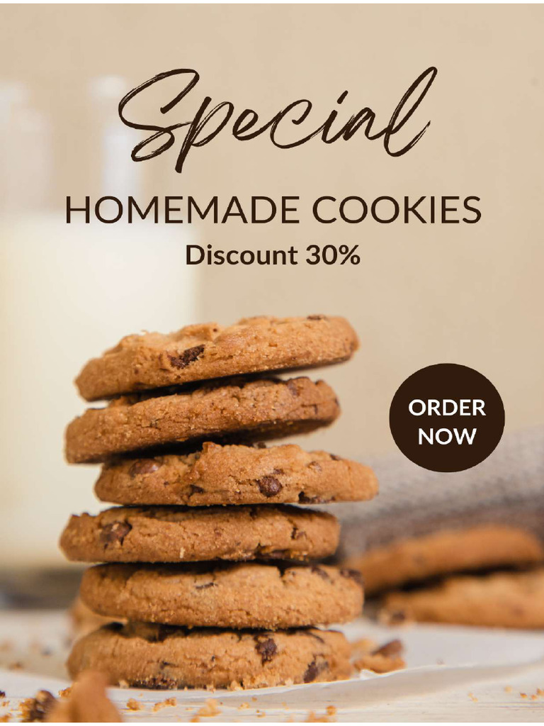 Brown and Beige Cookies Sale Poster ( | PDF