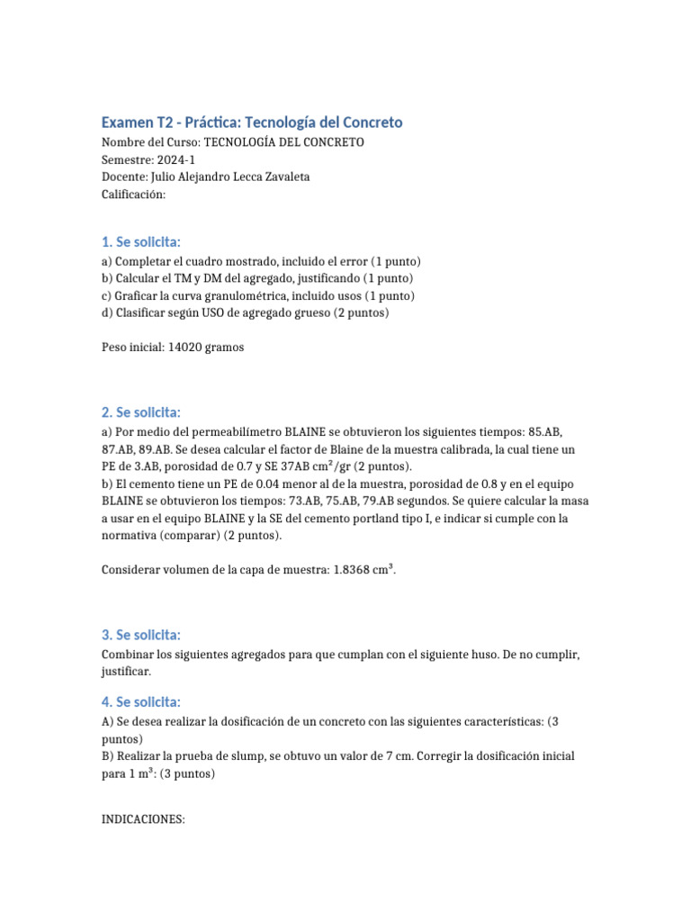 Examen t2 | PDF | Informática