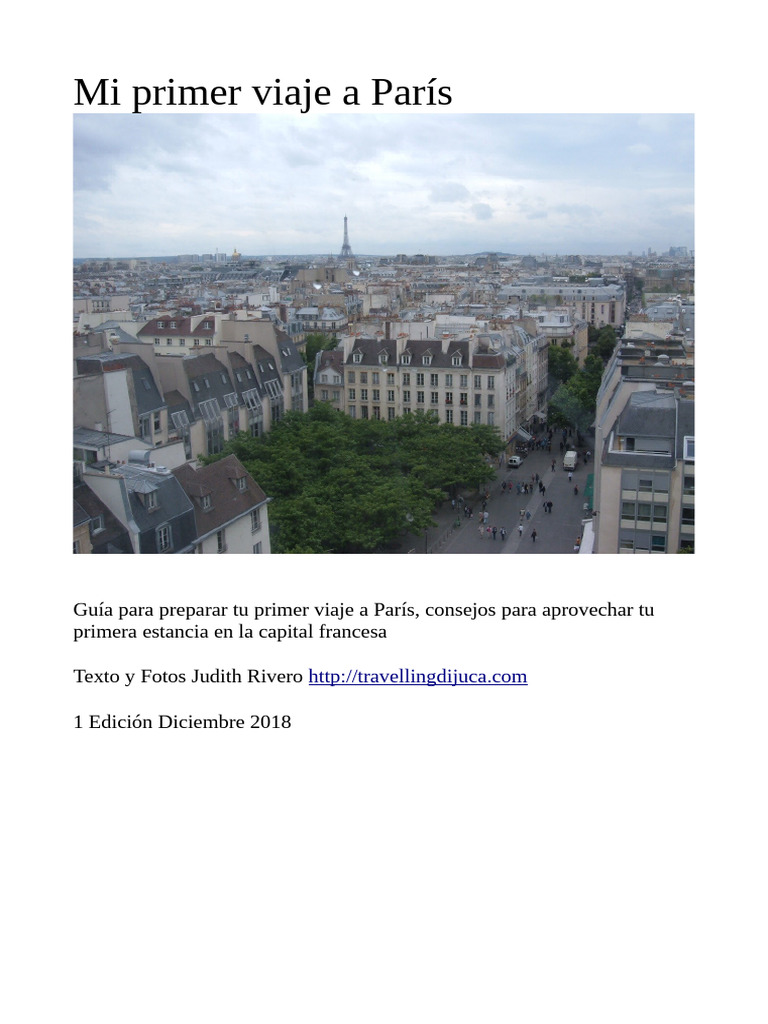 Guía para tu primer viaje a París | PDF | París