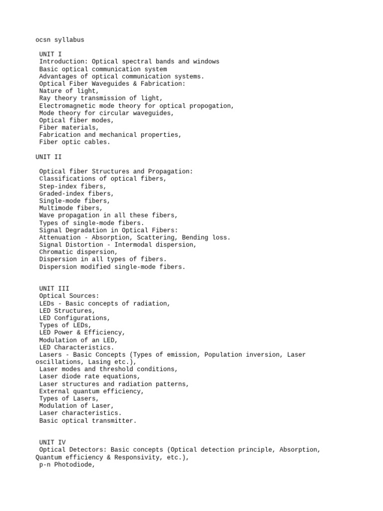Ocsn Syllabus | PDF | Science & Mathematics