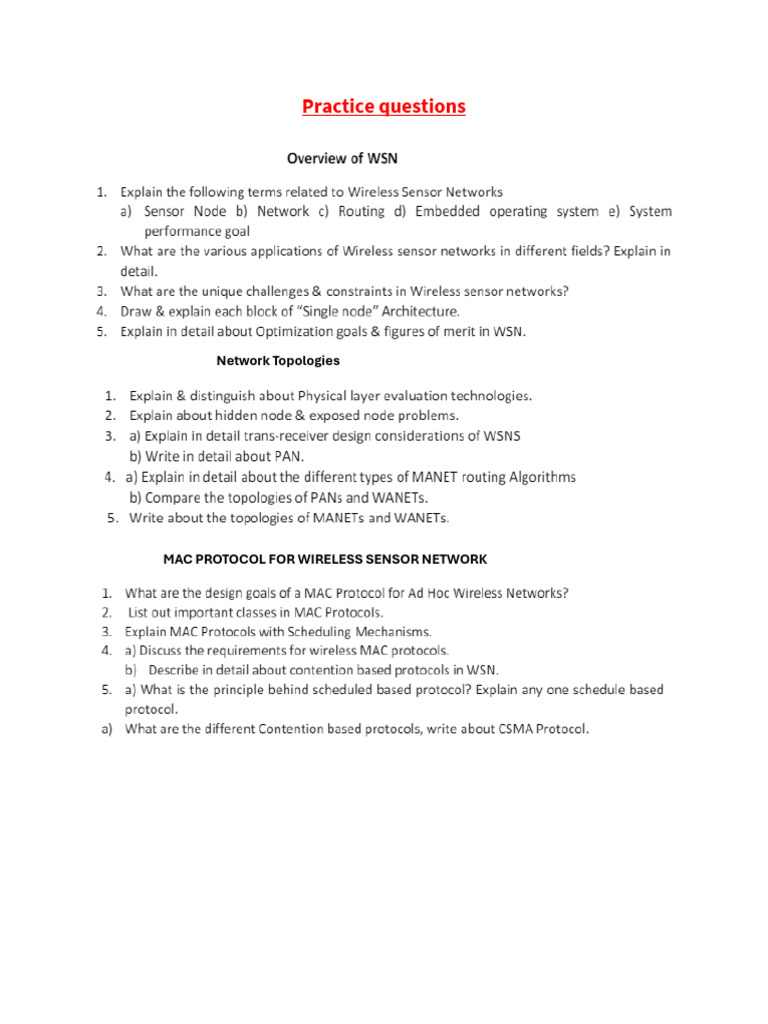 Practice Questions and Model Question Sets | PDF