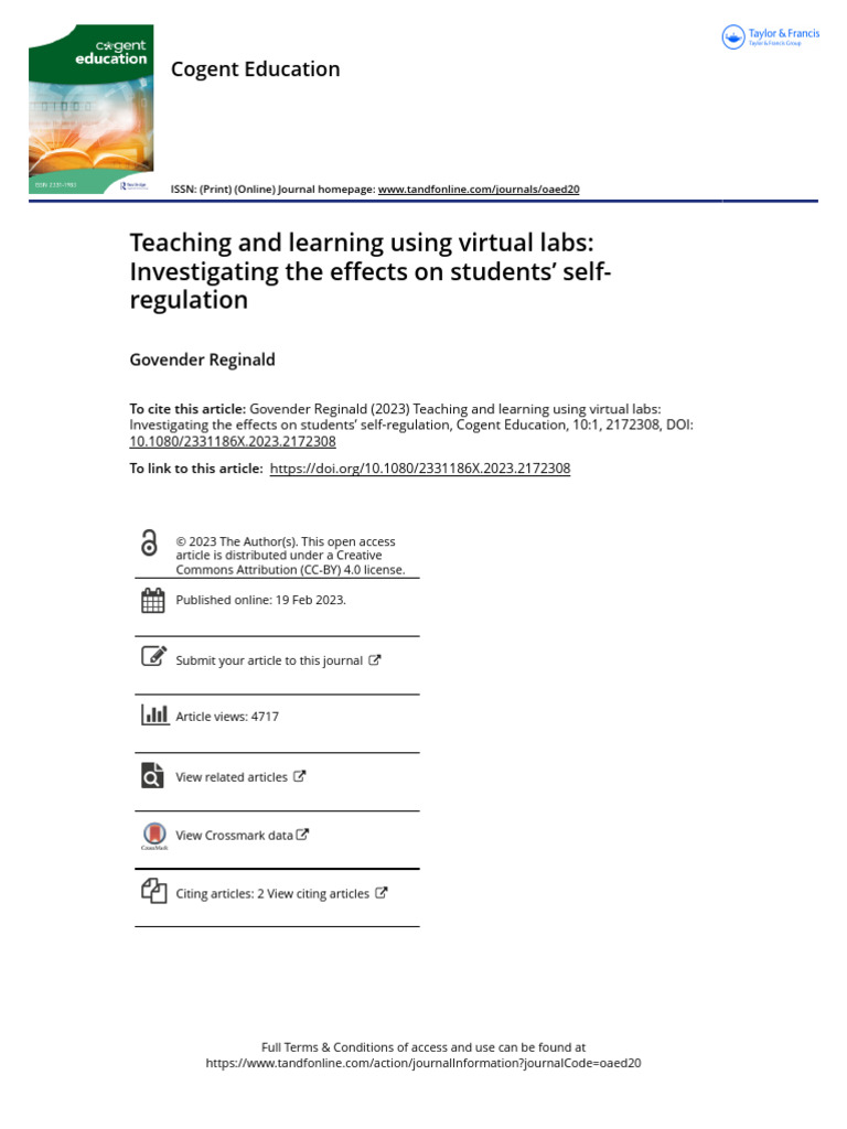 Teaching and Learning Using Virtual Labs Investigating The Effects On ...