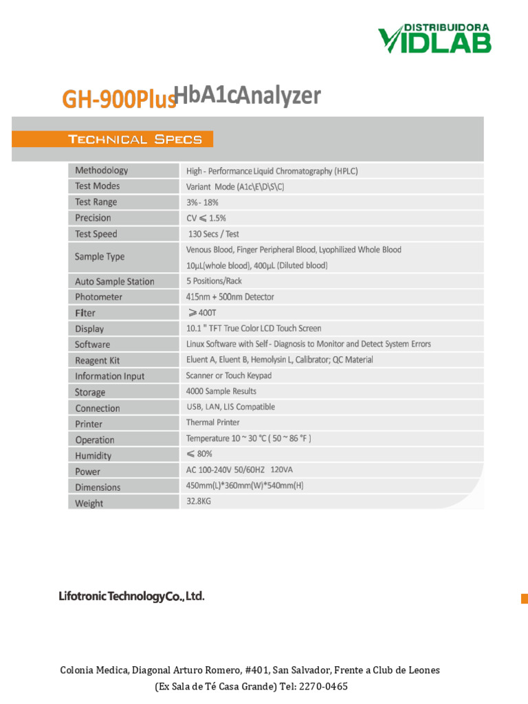 Hemoglobina Hba1c GH-900 Plus | PDF | Salud y bienestar | Estilo de vida