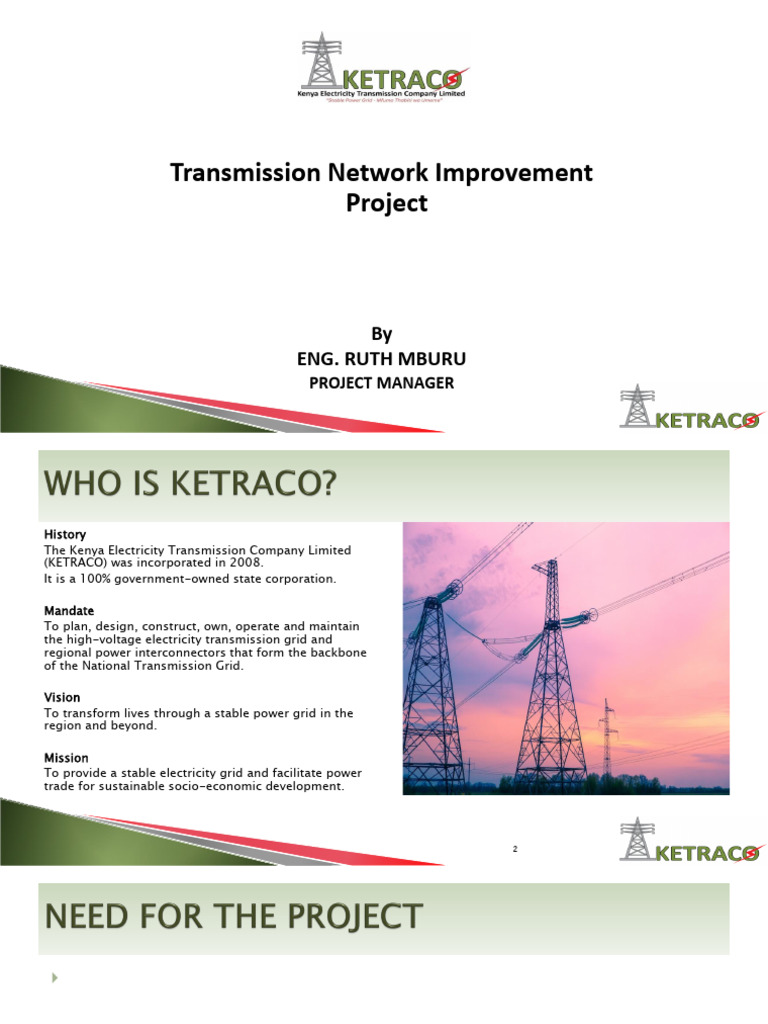 Ketraco - Transmission Network Improvement Project | PDF | Electric ...