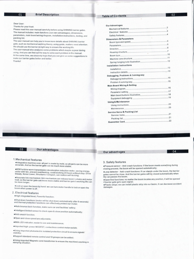 Rapid Access Barrier User Manual | PDF