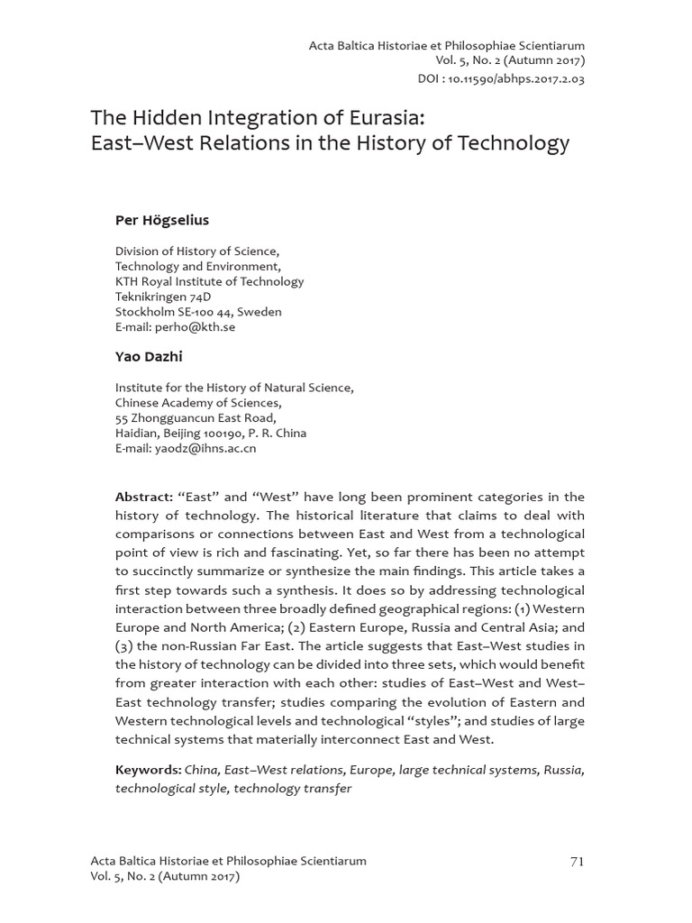 01the Hidden Integration of Eurasia East-West Relati | PDF | Soviet ...
