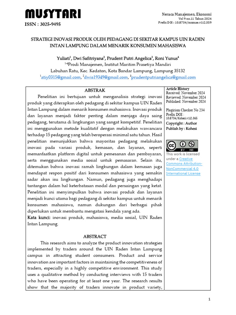055-W-Yuliati-28889-Musytari-Strategi Inovasi Produk Oleh | PDF ...
