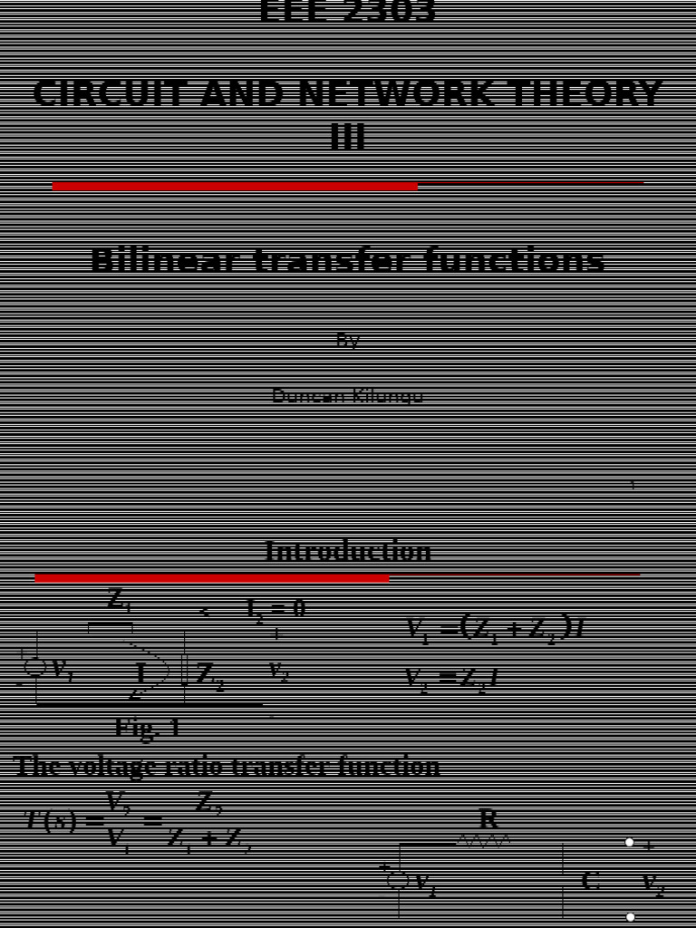 Lecture 3 Bilinear TF | PDF | Electricity | Control Theory