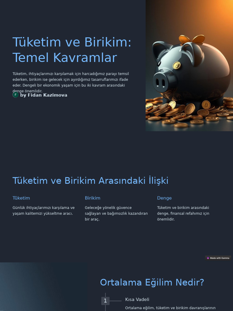Tuketim Ve Birikim Temel Kavramlar | PDF