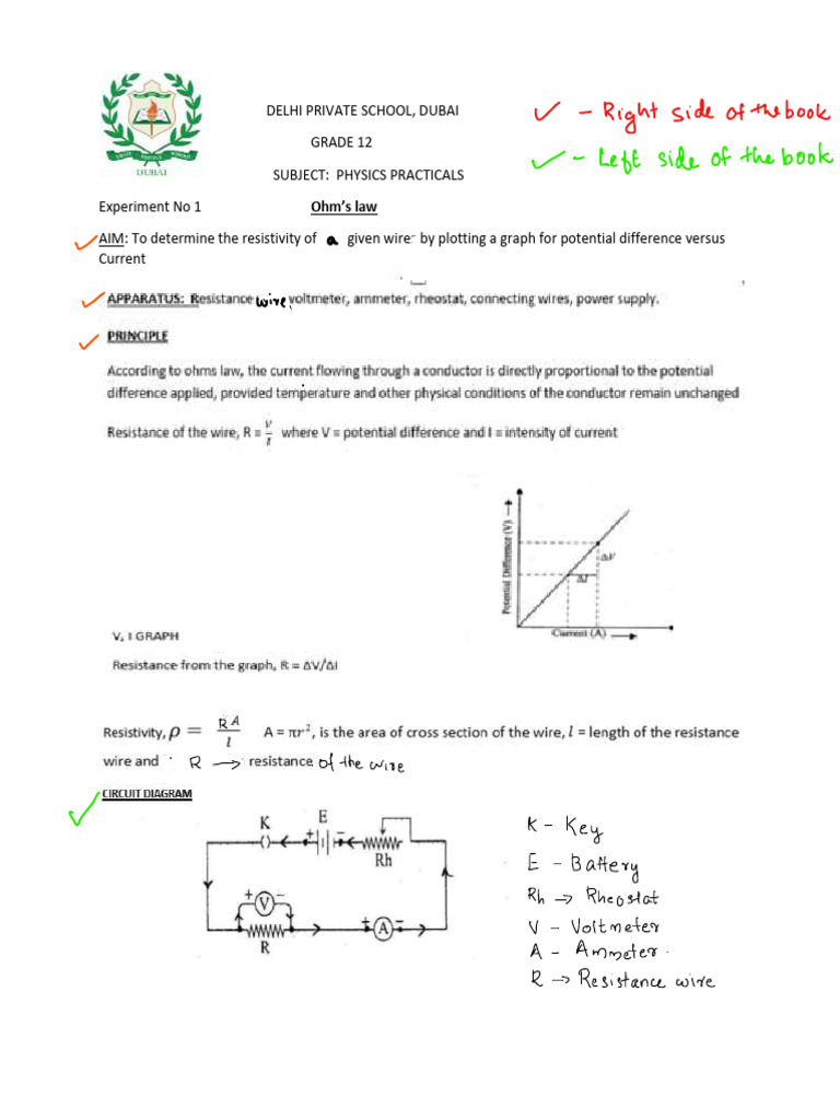 Dps Pract 1 Ohms Law | PDF | Technology & Engineering