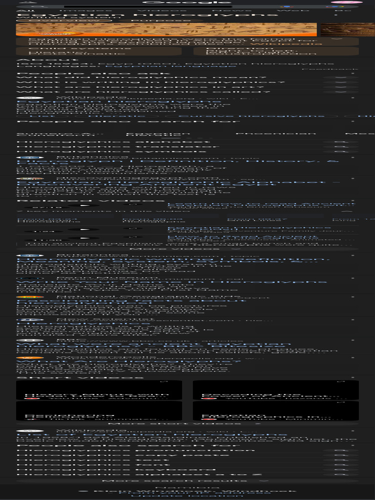 Hieroglyphics - Google Search | PDF | Egyptian Hieroglyphs | Ancient Egypt