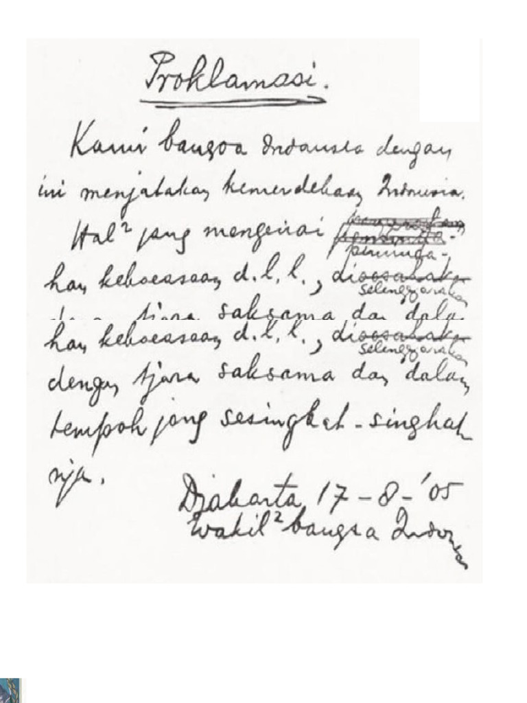 teks proklamasi | PDF