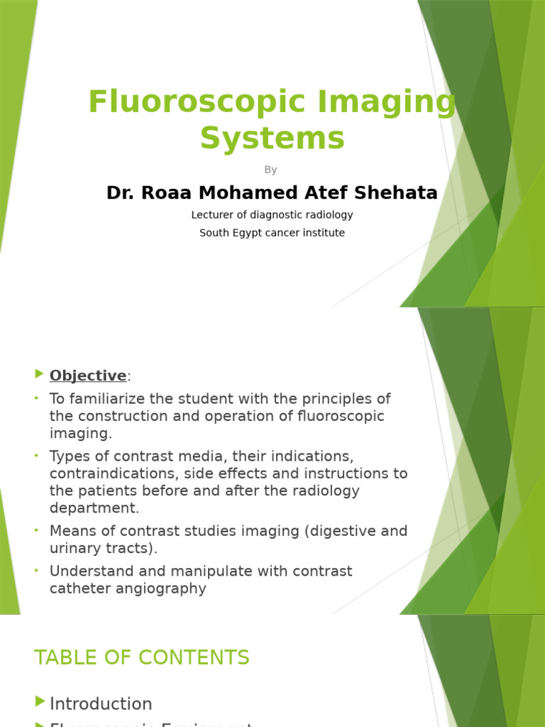 Fluoroscopic Imaging Systems 1 | PDF | Science & Mathematics