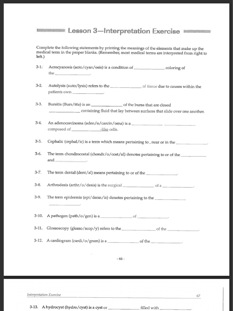 Medical Terminology Interpretation Guide | PDF