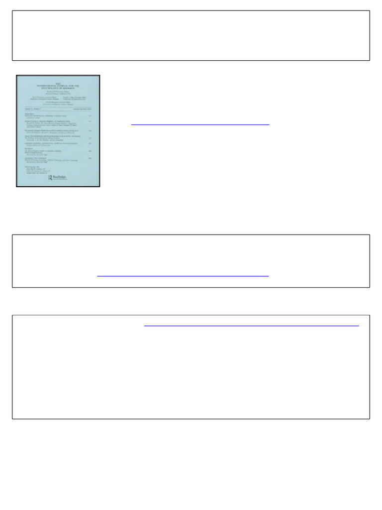Faith Maturity Scale - 2011 | PDF | Optimism | Psychological Concepts