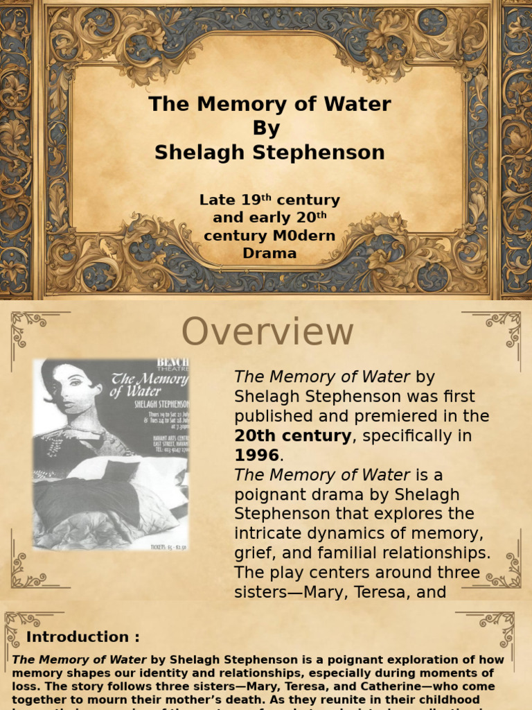 The Memory of Water: A Family Drama | PDF | Grief | Memory