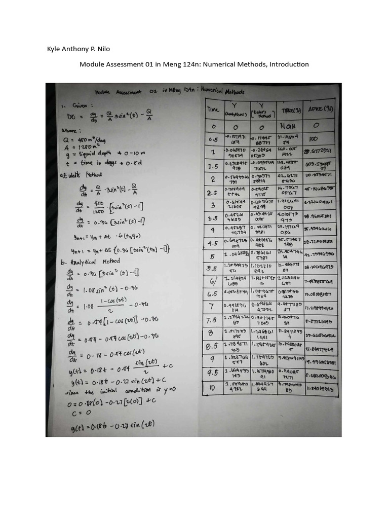 Module Assessment 01 in Meng 124n - NILO | PDF