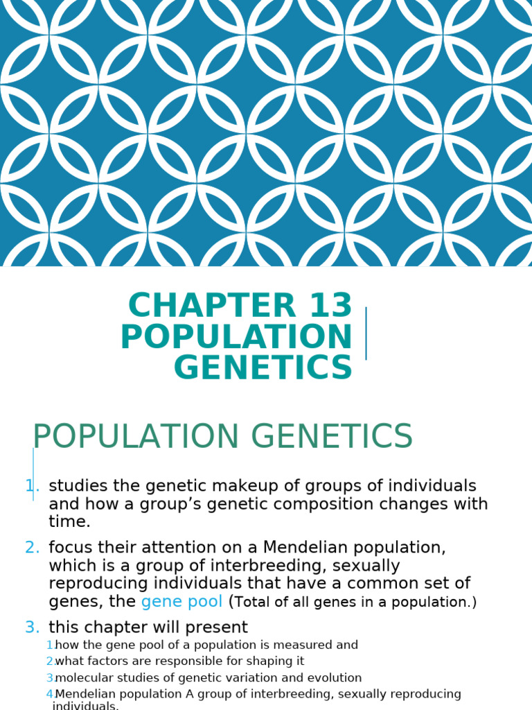 Population Genetics Overview and Analysis | PDF | Allele | Genetic ...