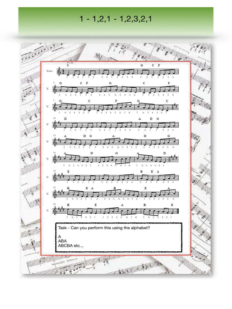 1 121 12321 Vocal Warm Up | PDF