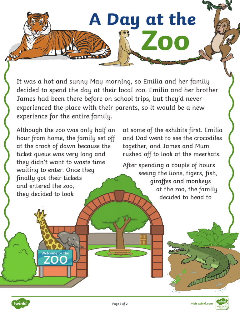 A Day at the Zoo | PDF | English As A Second Or Foreign Language ...