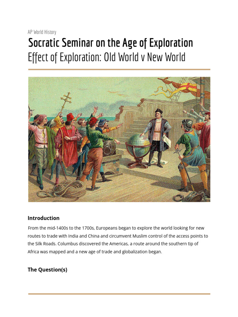 Age of Exploration Impact Analysis | PDF