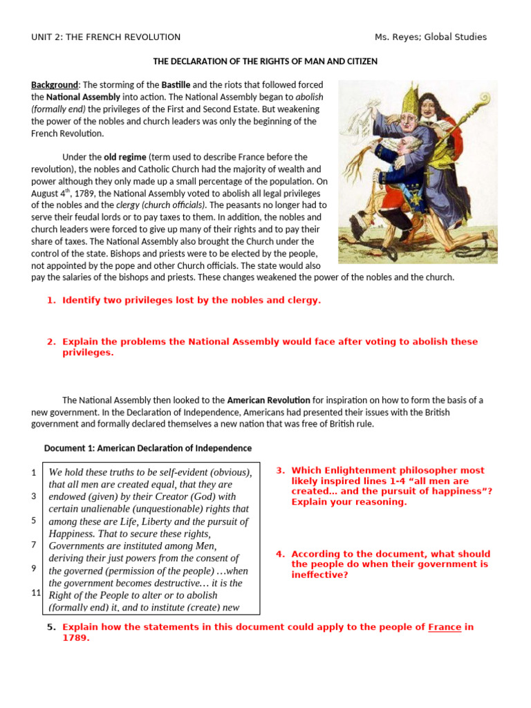 The Declaration of The Rights of Man and Citizen | PDF | French ...