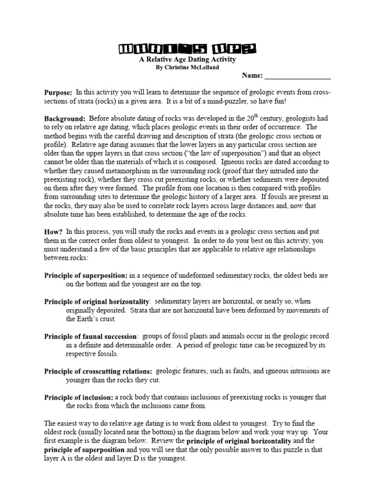 Relative Age Assignment | PDF | Rock (Geology) | Geology