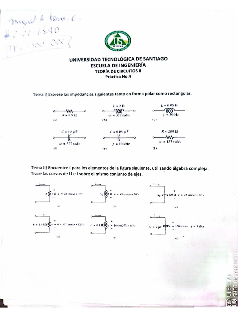 Práctica Número 4 Circuitos Eléctricos 2 Pdf