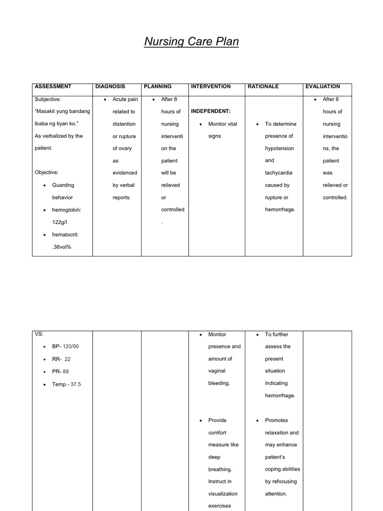 Nursing Care Plan | PDF | Medical Specialties | Medicine