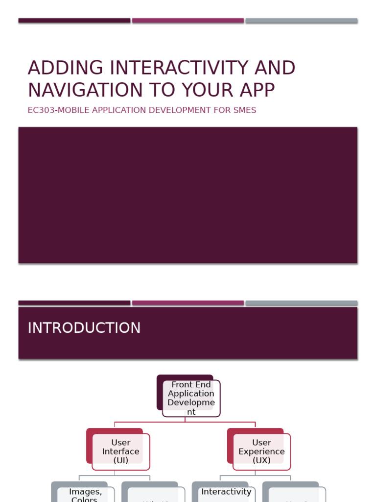 Week 6 - Adding Interactivity and Navigation To Your App | PDF | Mobile App | Parameter ...