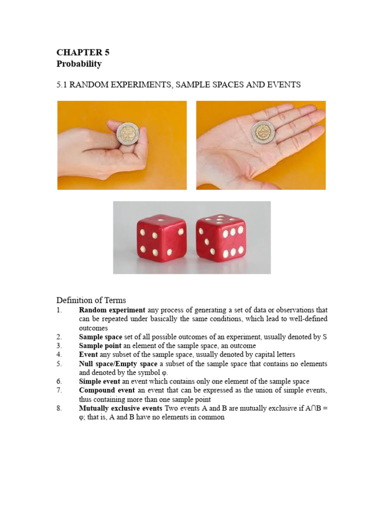 Probability: 5.1 Random Experiments, Sample Spaces and Events | PDF | Normal Distribution | Variance