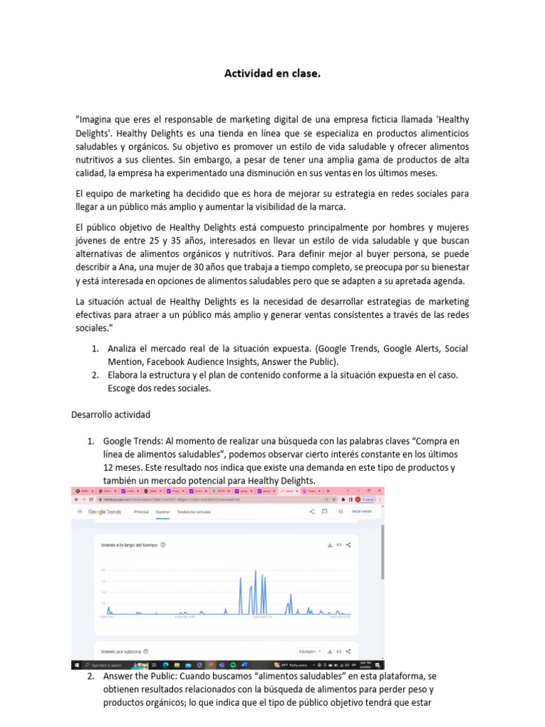 Actividad Redes MNV | PDF | Marketing | Alimentos