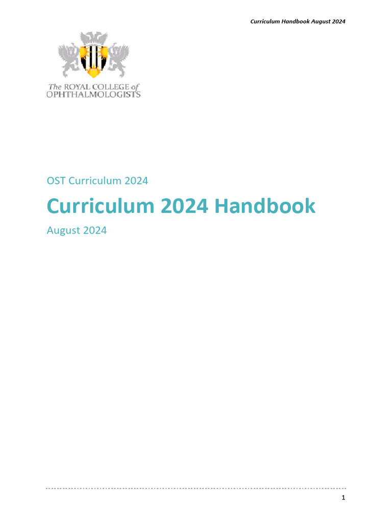 Curriculum 2024 Handbook August 2024 - PDF 107224824 | PDF ...