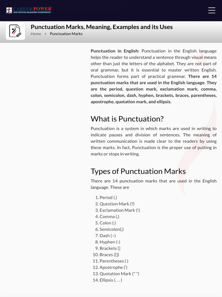 English Punctuation Guide | PDF | Punctuation | Graphemes