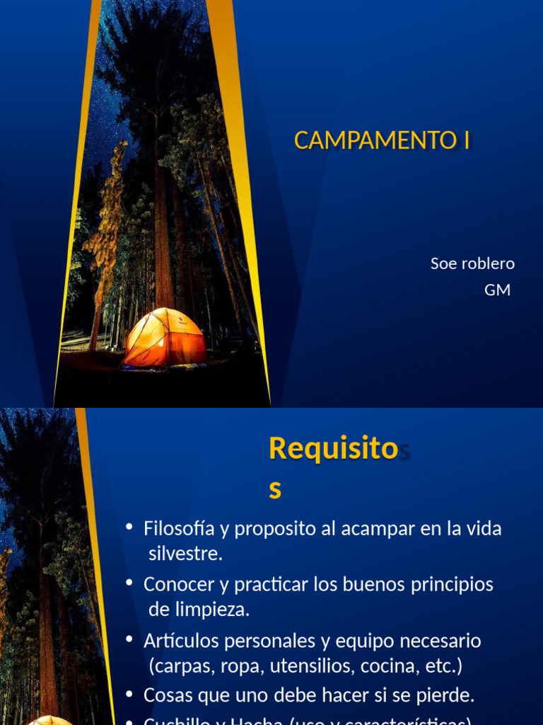 Campamento I | PDF | Cuchillo | Cámping