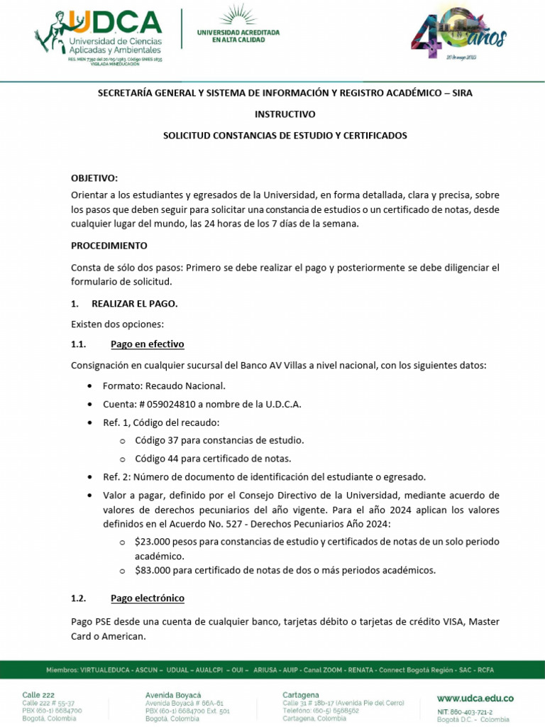 Instructivo Solicitud de Certificados y Constancias 2024 1 | PDF | Informática